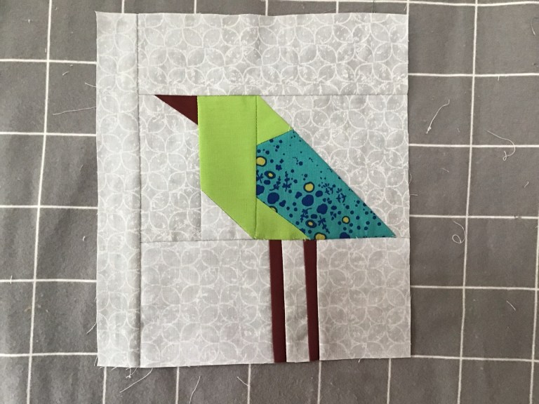 Siblings Together block for Bee 7 – All the birdsongs | The Lilac Cat